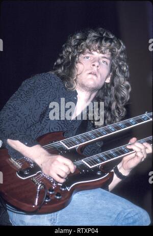 Lead singer Jeff Keith of the hard rock band Tesla is shown performing ...