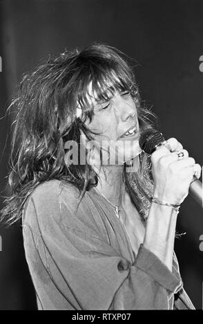 Lead singer Jeff Keith of the hard rock band Tesla is shown performing ...