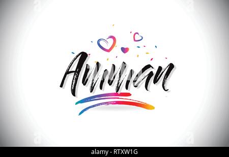 Amman Welcome To Word Text with Handwritten Font and Golden Texture ...