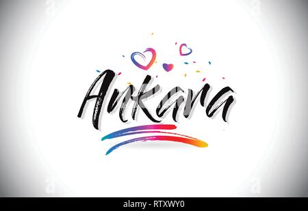 Ankara Welcome To Word Text with Handwritten Font and Golden Texture ...