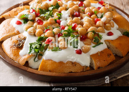 authentic Lebanese Fatteh is made with yogurt, chickpeas and pita bread ...