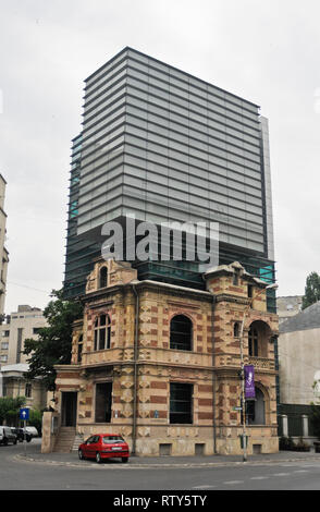 ROMANIA BUCHAREST. The eclectic building of Romanian Savings Bank (Casa ...