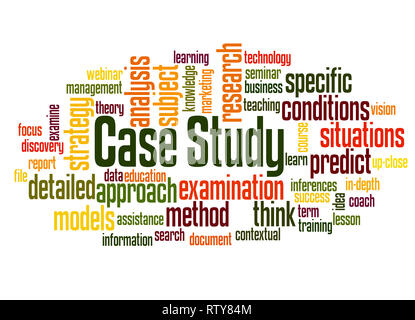 Case Study word cloud concept on white background Stock Photo - Alamy
