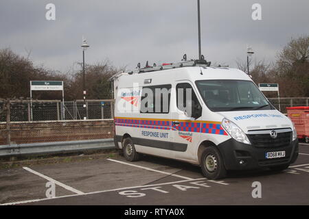Network Rail Response Unit van in layby near railway tracks Stock Photo ...