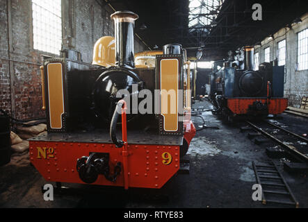 Steam locomotive shed in Aberystwyth, Vale of Rheidol line, British ...