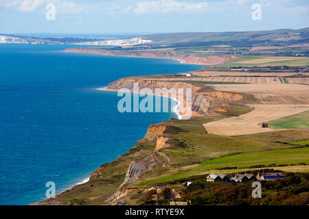 Uk, England, View Of Brook Bay; Isle Of Wight Stock Photo - Alamy