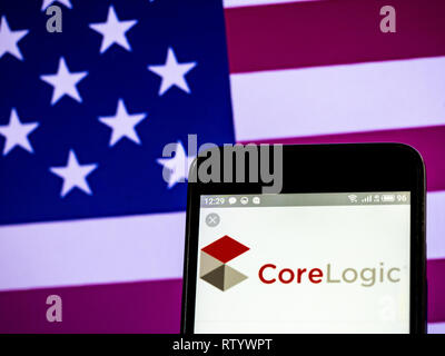 CoreLogic, Inc. company logo seen displayed on smart phone Stock Photo ...
