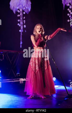 Toronto, CANADA. 2nd March, 2019. AURORA performs at Danforth Music ...