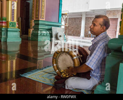 Player Playing Thavil, a South Indian Drum, Hindu Temple, Sri Maha ...