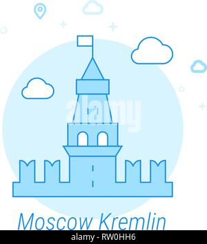 Pixel art vector illustration - Russia Moscow Kremlin, Spasskaya tower ...