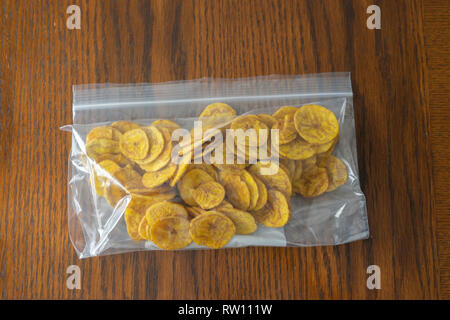 Nigerian Plantain Chips kept fresh in plastic bag Stock Photo - Alamy