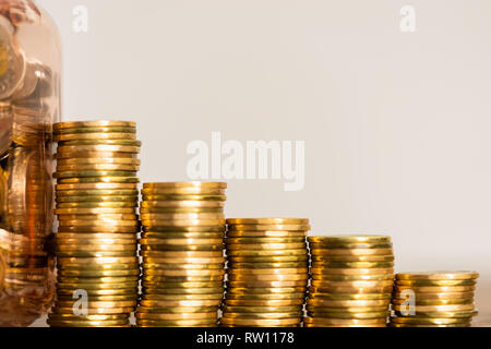 Stacks Of Loonies Stock Photo - Alamy