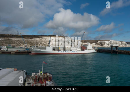 The Luzon Strait, Geest Line ship at Dover Port. Kemt. England. UK ...