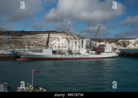 The Luzon Strait, Geest Line ship at Dover Port. Kemt. England. UK ...