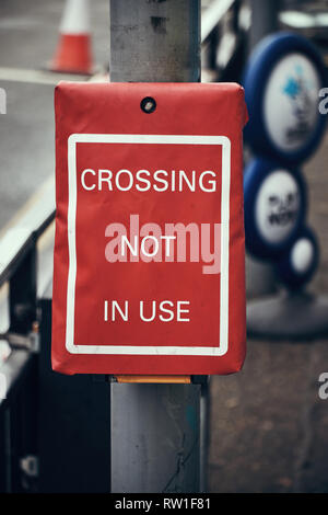 Traffic Light out of order covered orange bag Stock Photo - Alamy