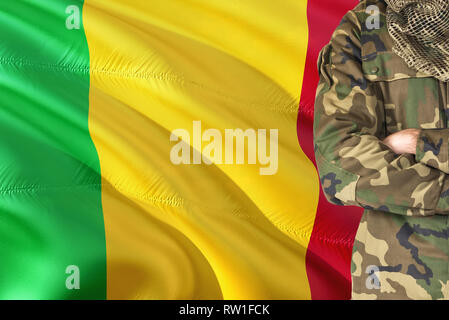 Flag of Mali on military uniform. Army, troops, soldiers. Collage Stock ...