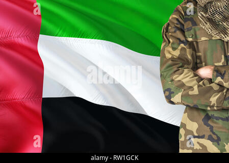 United Arab Emirates Soldier. Soldier with flag United Arab Emirates ...