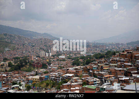 Cityscape and panorama view of Medellin, Colombia. Medellin is the ...