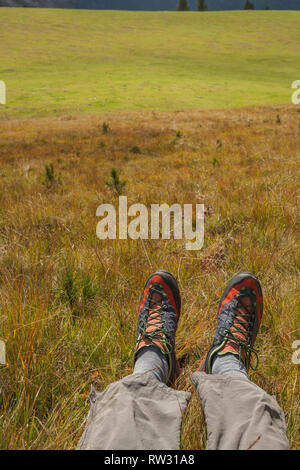 Traveler relaxing outdoors Stock Photo - Alamy