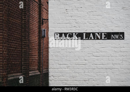 Back Lane, Hampstead, London Borough of Camden, Greater London, England ...
