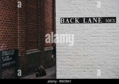 Back Lane, Hampstead, London Borough of Camden, Greater London, England ...