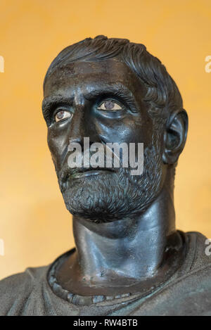 Rome. Italy. Capitoline Brutus, portrait bust of Lucius Junius Brutus ...