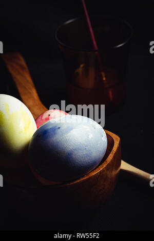 Set of poorly colored eggs Stock Photo - Alamy