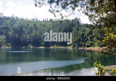 Telaga Menjer Lake, Wonosobo, Dieng, Central Java, Indonesia Stock ...