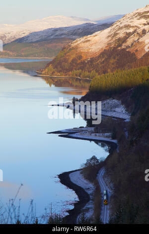 Scotrail train on Kyle of Lochalsh line, Highland Scotland Stock Photo ...