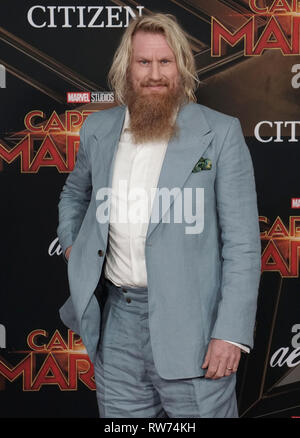 Rune Temte attends Marvel Studios 'Captain Marvel' Premiere on March 04 ...