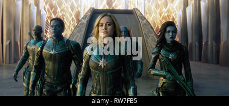CAPTAIN MARVEL, from left: Rune Temte as Bron-Char, Jude Law as Yon ...