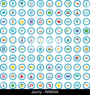 100 connection icons set, cartoon style Stock Vector Image & Art - Alamy