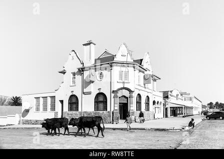 WINBURG, SOUTH AFRICA, JULY 30, 2018: A street scene with businesses ...