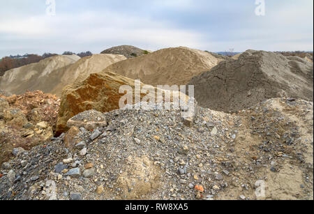 spoil heap scenery at a quarry in Southern Germany Stock Photo - Alamy