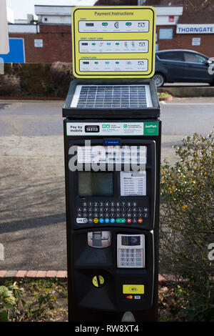 Solar powered Pay & Display parking meter ticket machine Stock Photo ...