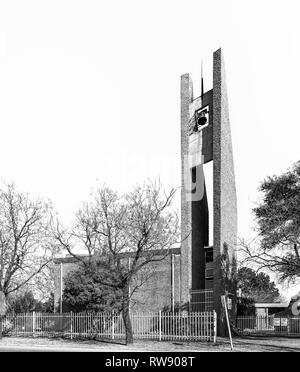 SASOLBURG, SOUTH AFRICA, JULY 30, 2018: A street scene, with the ...