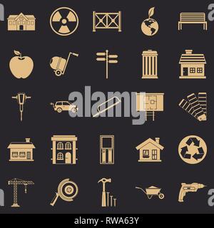 Earthwork icons set, simple style Stock Vector Image & Art - Alamy