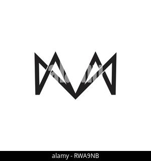 letter m mountain overlapping line logo vector Stock Vector Image & Art ...