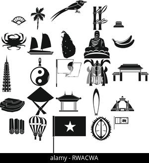 Asian countries icons set, simple style Stock Vector Image & Art - Alamy