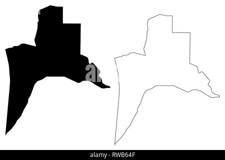 Basra City (Republic of Iraq, Basra Governorate) map vector ...