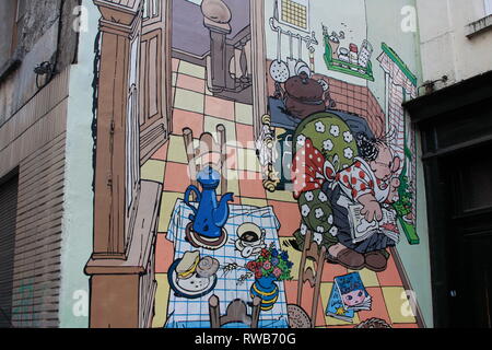 The Comic Strip Trail In Brussels, Belgium Stock Photo - Alamy