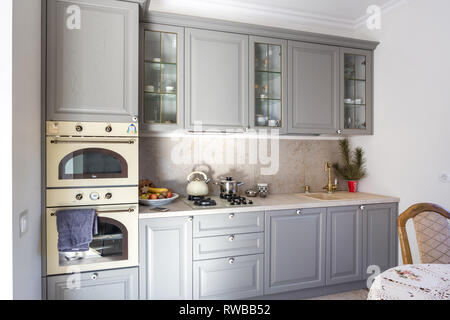 MINSK, BELARUS - January, 2019: luxure hall interior loft flat ...