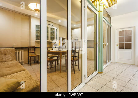 MINSK, BELARUS - January, 2019: luxure hall interior loft flat ...