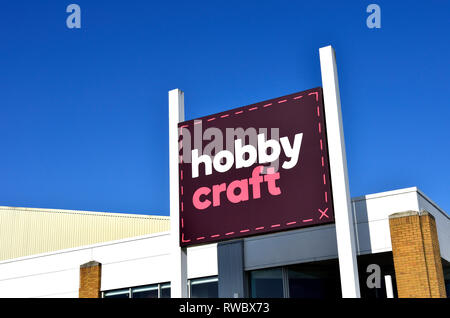 Maidstone, Kent, England, UK. Hobbycraft shop, St Peter's Street Stock ...