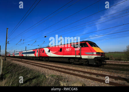82216 LNER train, London and North Eastern Railway, East Coast Main Line Railway, Grantham ...
