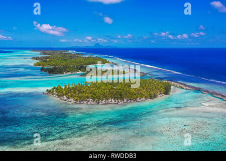 Motu Mahana, Island, Tahaa, French Polynesia, South Pacific Stock Photo ...