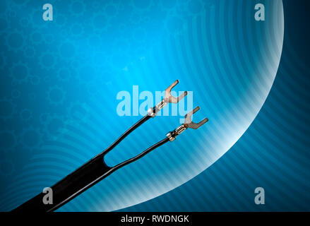 Old flat antenna 300 ohm cable for television Stock Photo - Alamy