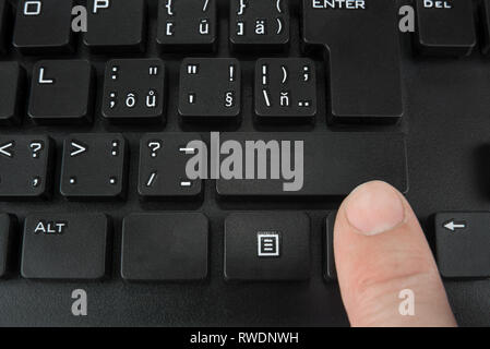 Blank enter and shift keys on computer keyboard Stock Photo - Alamy