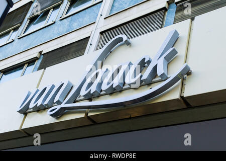 Wiesbaden, Germany - June 03 2018: FIELMANN logo on a facade. Fielmann ...