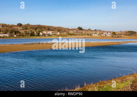 View across Copperhouse Pool Hayle Cornwall England UK Europe Stock ...